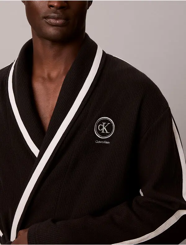 Calvin Klein Brushed Waffle Robe