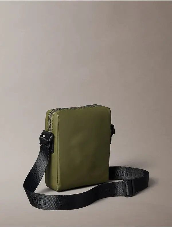 Calvin Klein Monologo Patch Reporter Bag - Olive Night