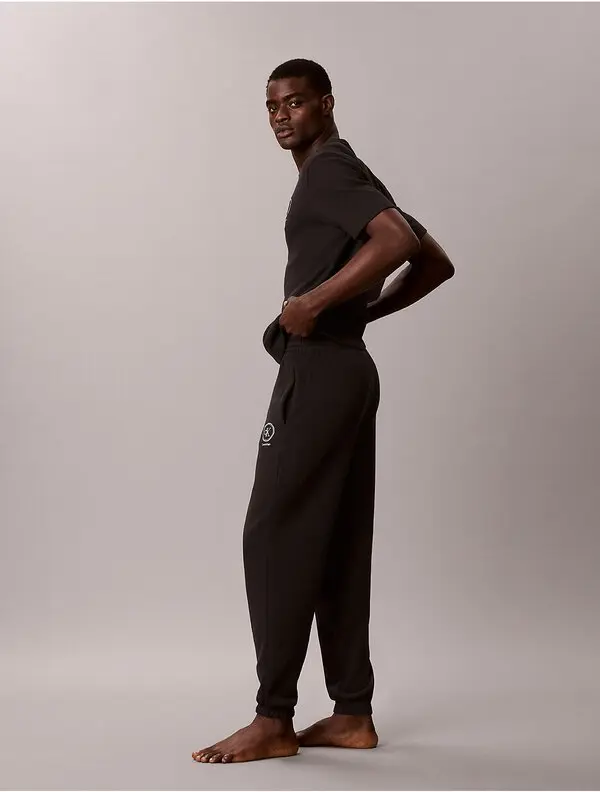 Calvin Klein Brushed Waffle Sleep Tee - Black