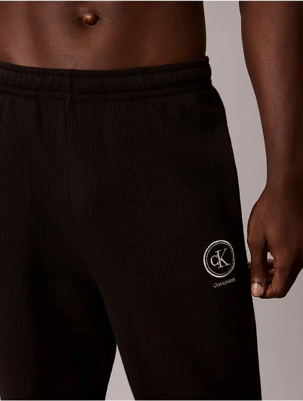 Calvin Klein Brushed Waffle Sleep Tee - Black