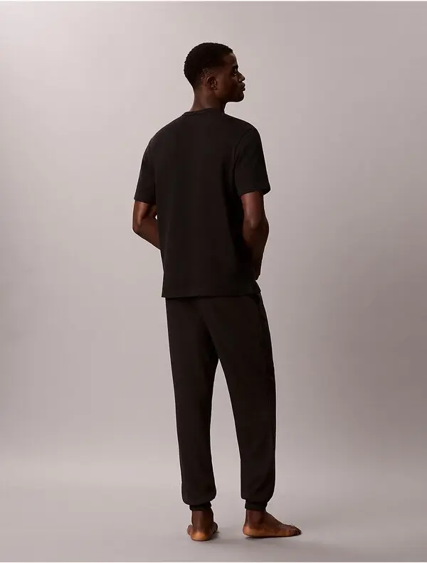 Calvin Klein Brushed Waffle Sleep Tee - Black