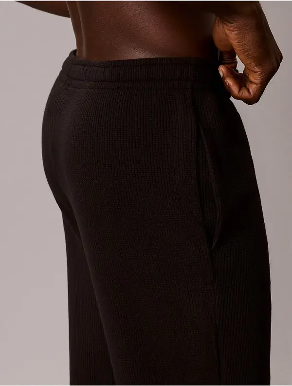 Calvin Klein Brushed Waffle Sleep Tee - Black