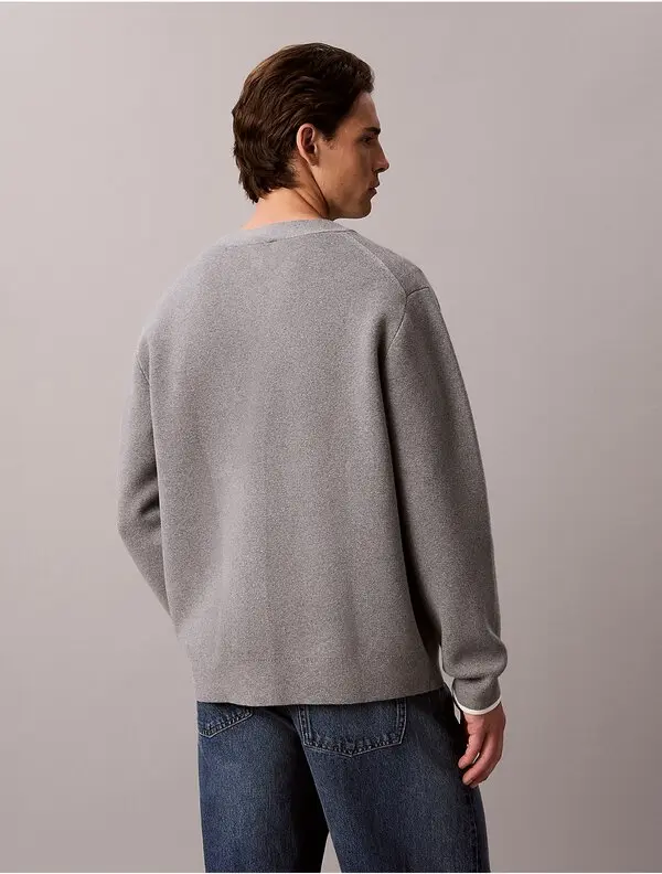 Calvin Klein Varsity Logo Cardigan Sweater