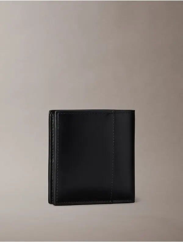 Calvin Klein Allover Emblem Logo Trifold Wallet With Coin Pouch