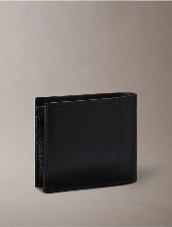 Calvin Klein Allover Emblem Logo Bifold Wallet With Coin Pouch