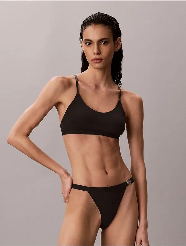 Calvin Klein Embossed Emblem Bikini - Black