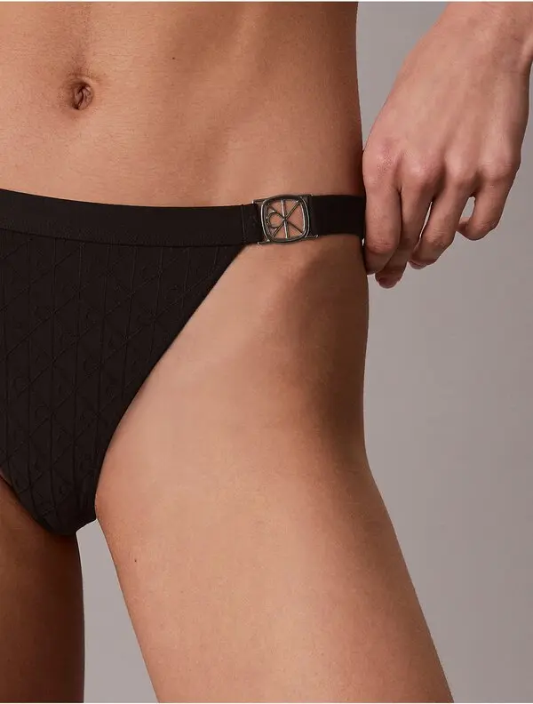 Calvin Klein Embossed Emblem Bikini - Black