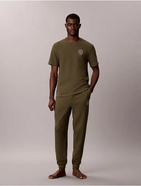 Calvin Klein Brushed Waffle Sleep Joggers - Olive Night
