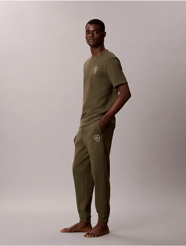 Calvin Klein Brushed Waffle Sleep Joggers - Olive Night
