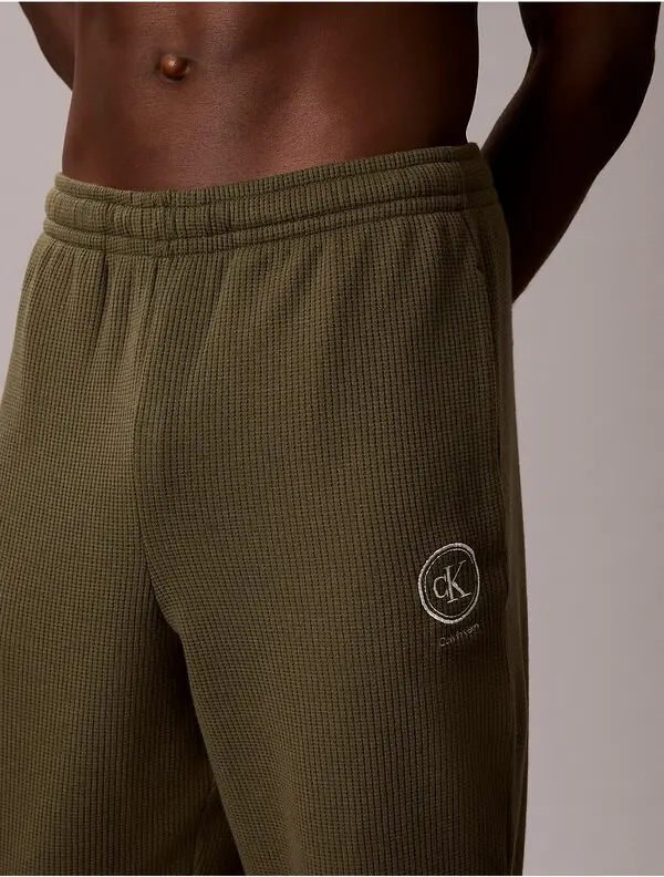 Calvin Klein Brushed Waffle Sleep Joggers - Olive Night