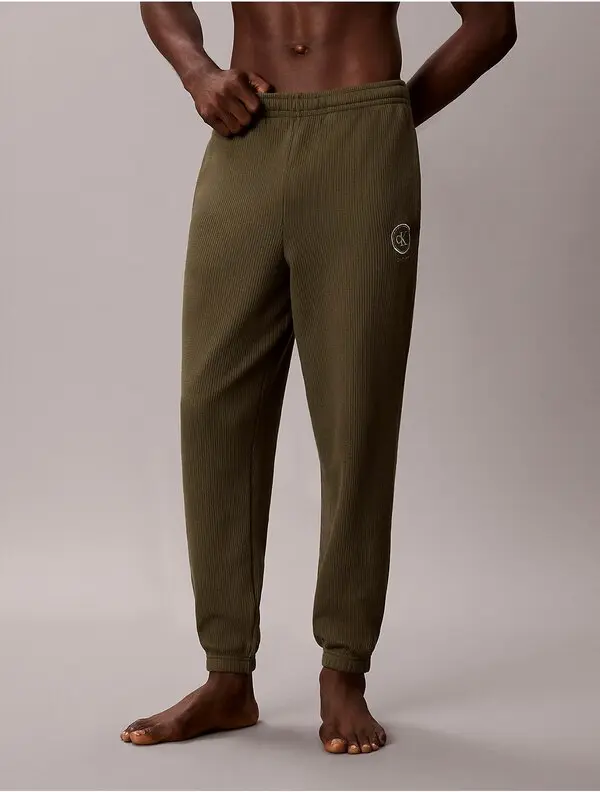Calvin Klein Brushed Waffle Sleep Joggers - Olive Night