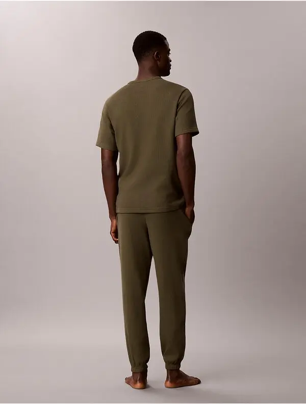 Calvin Klein Brushed Waffle Sleep Joggers - Olive Night