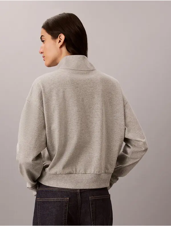Calvin Klein Cotton Jersey Sweatshirt - B10 Grey Heather