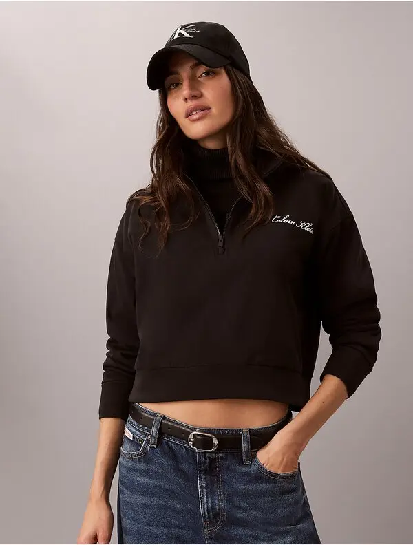 Calvin Klein Cotton Jersey Sweatshirt - Black
