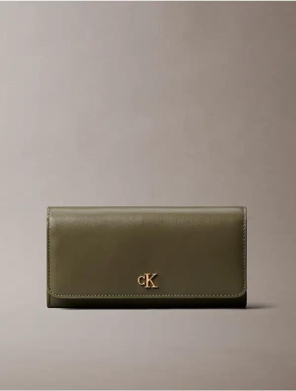 Calvin Klein Monogram Hardware Long Wallet - Olive Night
