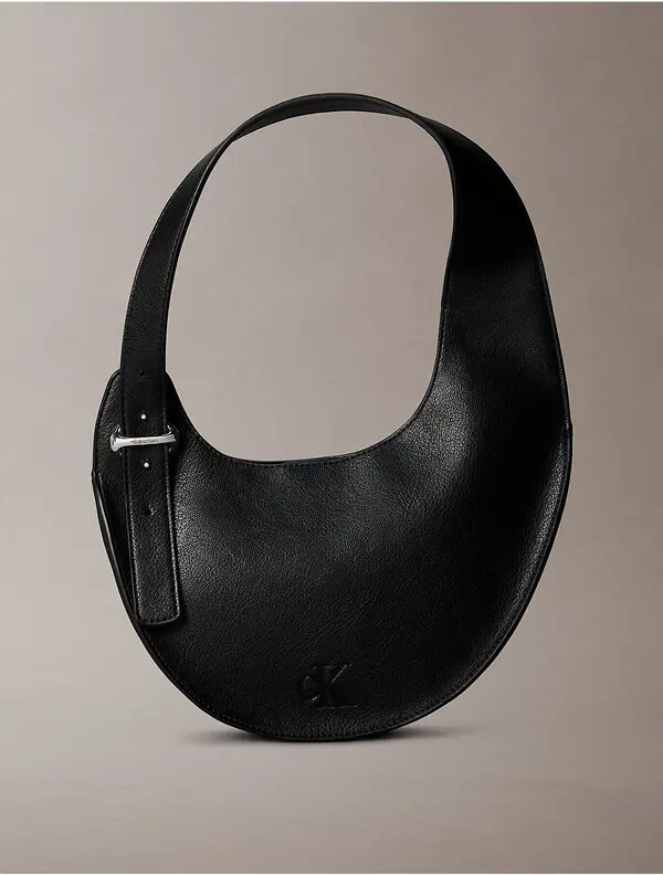 Calvin Klein Crescent Asymmetrical Shoulder Bag - Black