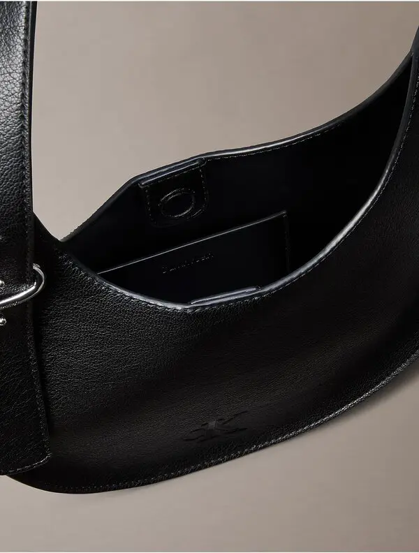 Calvin Klein Crescent Asymmetrical Shoulder Bag - Black