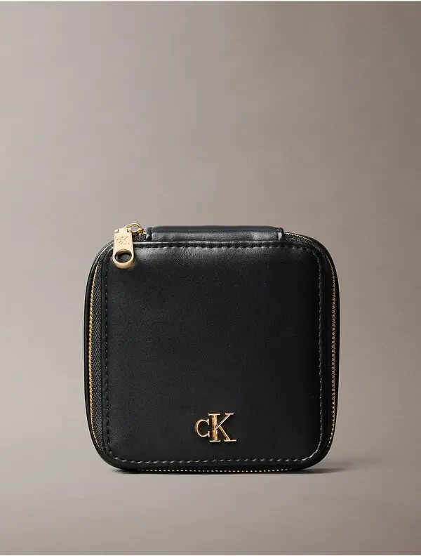 Calvin Klein Monogram Hardware Jewelry Case - Black