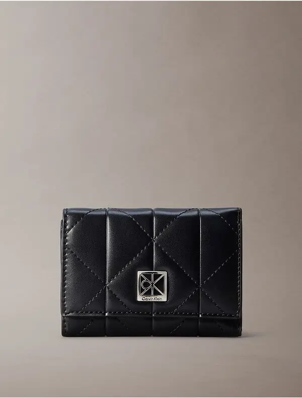 Calvin Klein Quilted Zip Wallet - Black