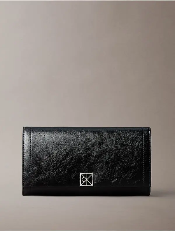 Calvin Klein Emblem Logo Bifold Wallet - Black
