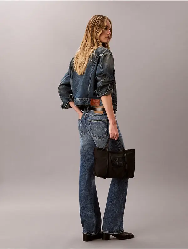 Calvin Klein Nylon Small Tote Crossbody Bag