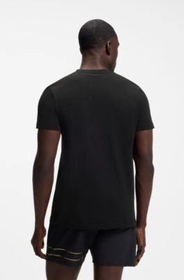 BOSS Logo Beach T-shirt In Cotton With Uv Protection