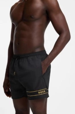 BOSS Swim Shorts With Foil-print Logo
