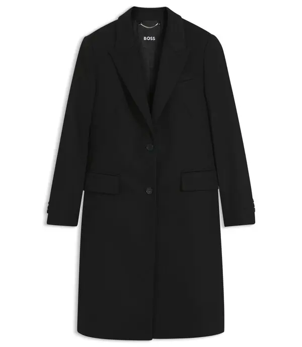 BOSS Single-breasted Formal Wool Coat