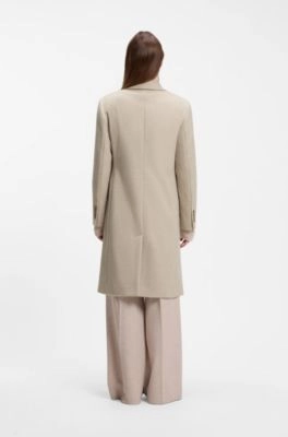 BOSS Single-breasted Formal Wool Coat