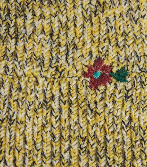 Dries Van Noten Wool-blend Floral Beanie