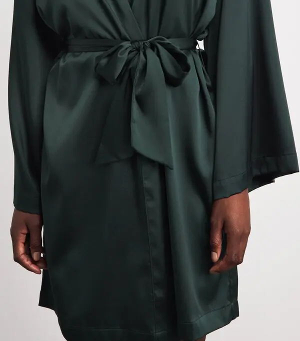 AUBADE Silk-blend Midnight Whisper Robe - Green