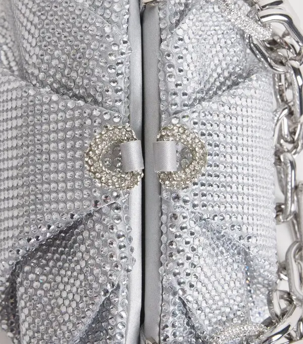 Judith Leiber Crystal Gemma Clutch Bag - Silver