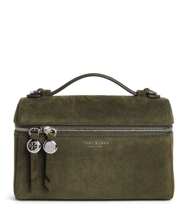 Tory Burch Suede Romy Clutch Bag