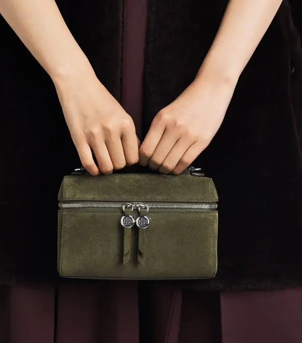 Tory Burch Suede Romy Clutch Bag