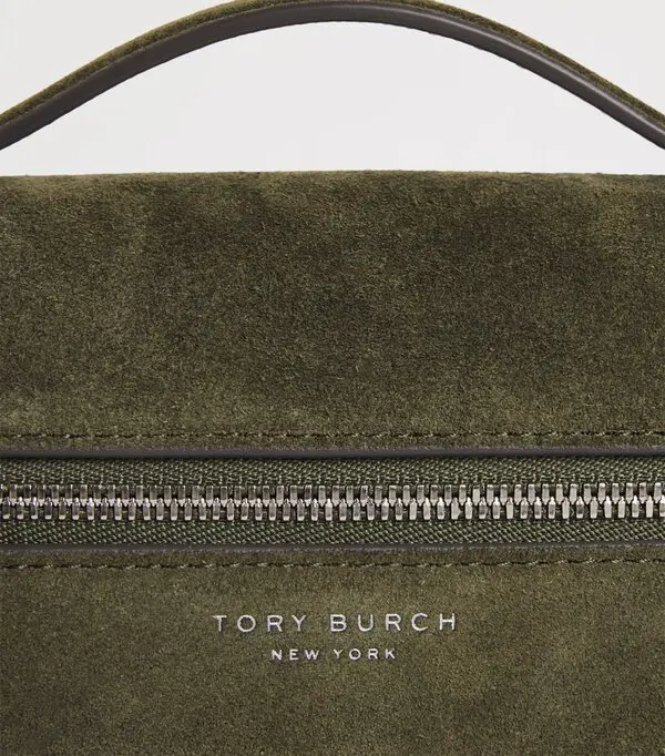 Tory Burch Suede Romy Clutch Bag