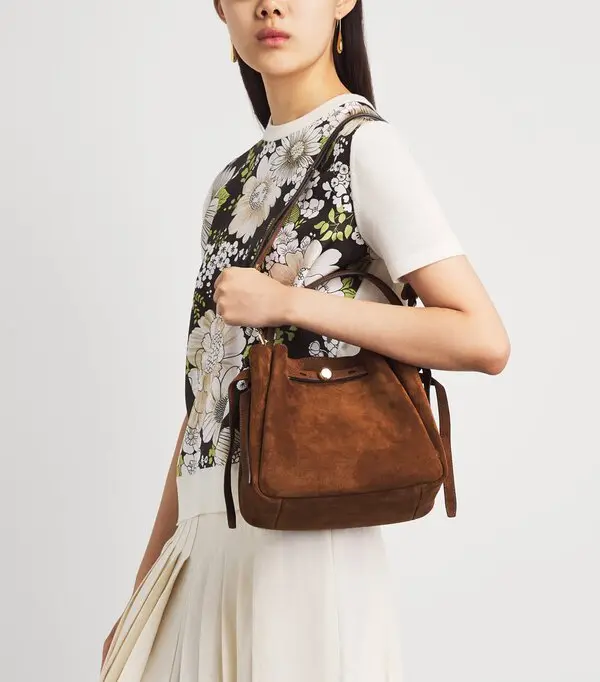 Tory Burch Romy Suede Bucket Bag