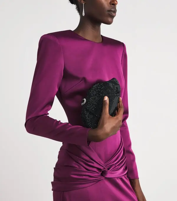 Judith Leiber Crystal Gemma Clutch Bag - Black
