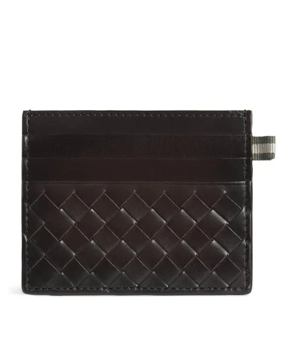 Officine Creative Leather Woven Boudin Card Holder