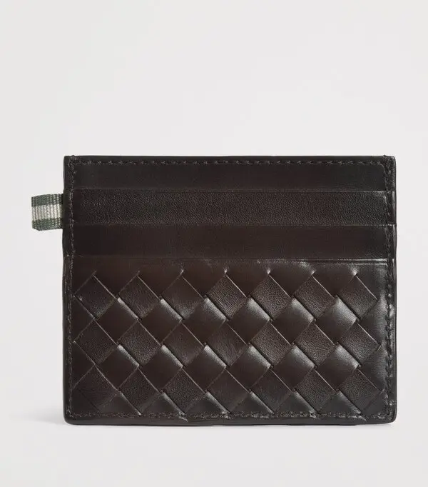 Officine Creative Leather Woven Boudin Card Holder