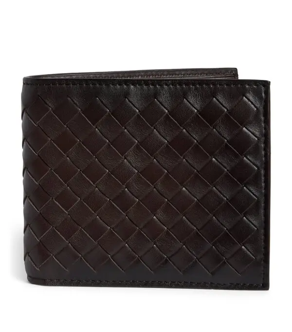 Officine Creative Leather Woven Boudin Bifold Wallet