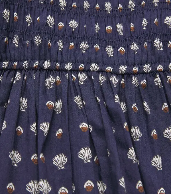 DÔEN Floral Print Organic Cotton Midi Dress