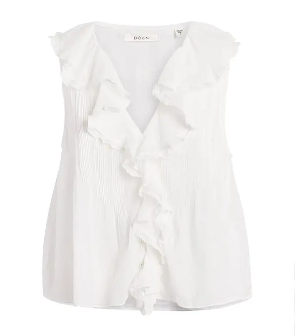 DÔEN Organic Cotton Hilda Ruffle Top