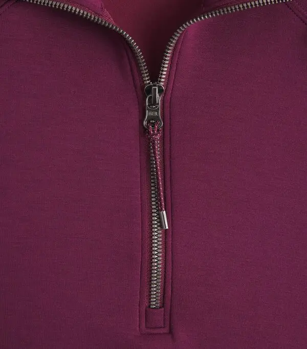Spanx Airessentials Half-zip Sweater - Purple