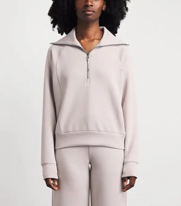 Spanx Airessentials Half-zip Sweater - Grey