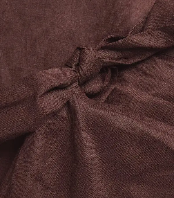 DÔEN Ramie Amorette Midi Dress - Burgundy