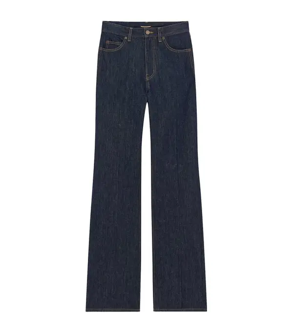 Saint Laurent High-rise Flared Jeans - Blue