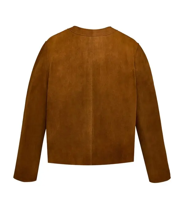 Saint Laurent Suede Cassandre-button Jacket