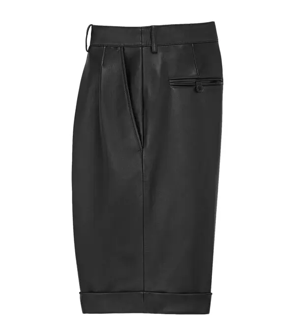 Saint Laurent Leather Tailored Shorts