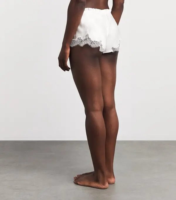 Carine Gilson Silk Cérè Pyjama Shorts - White