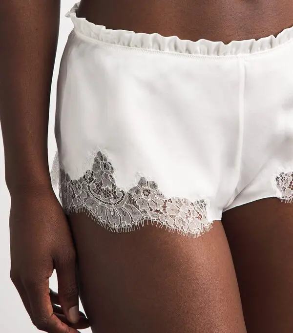 Carine Gilson Silk Cérè Pyjama Shorts - White